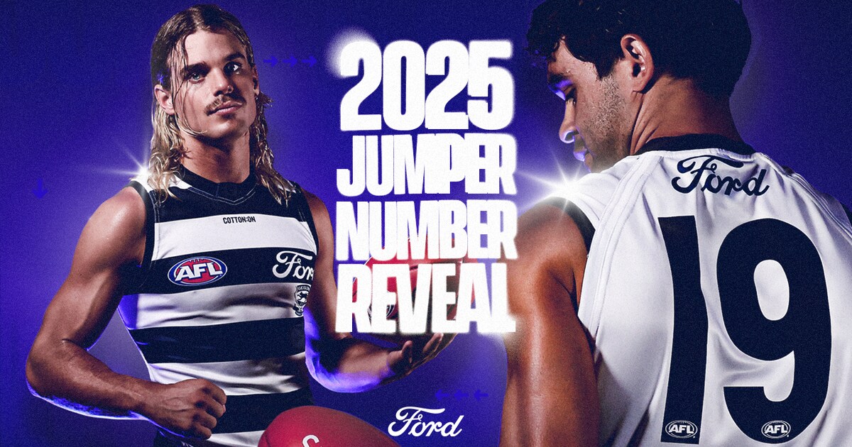 Geelong Unveils Jack Martin's Guernsey Number