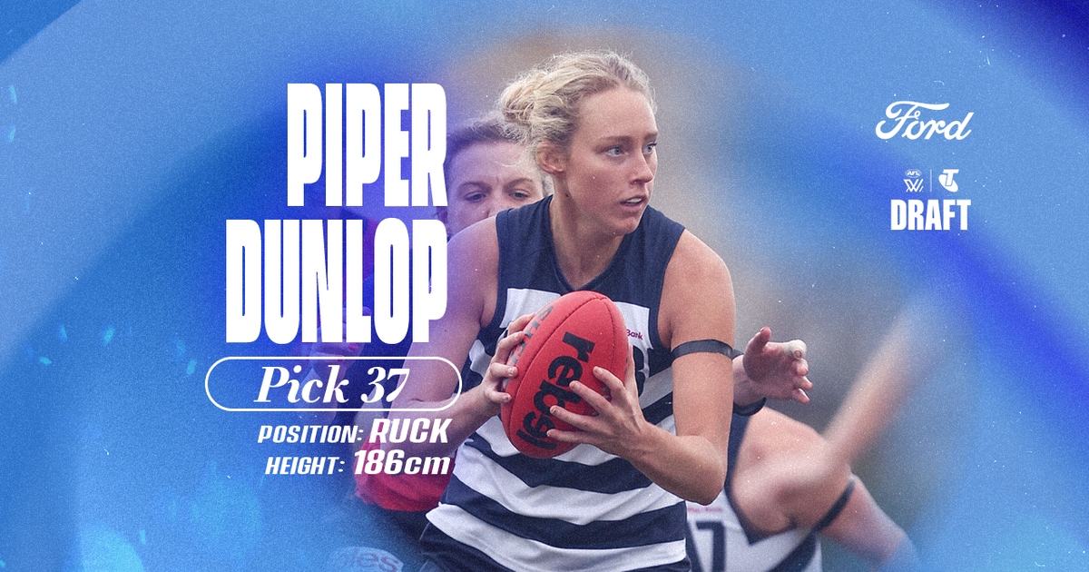 Geelong Cats select Piper Dunlop with Pick 37